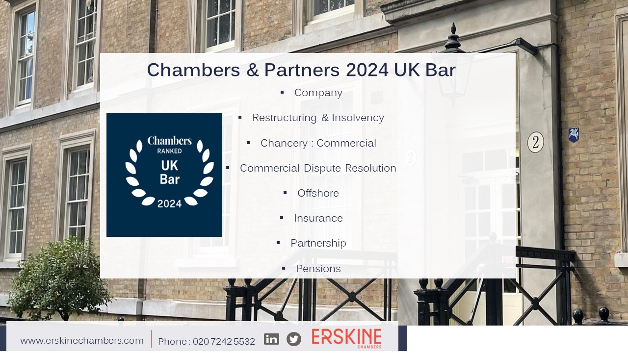 Chambers & Partners UK Bar 2024 - Erskine Chambers