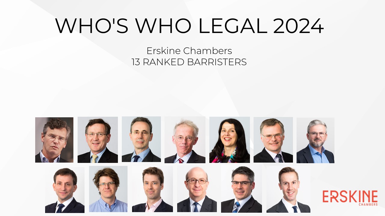 Erskine Chambers features in the Who's Who Legal UK Bar Report 2024 - Erskine Chambers