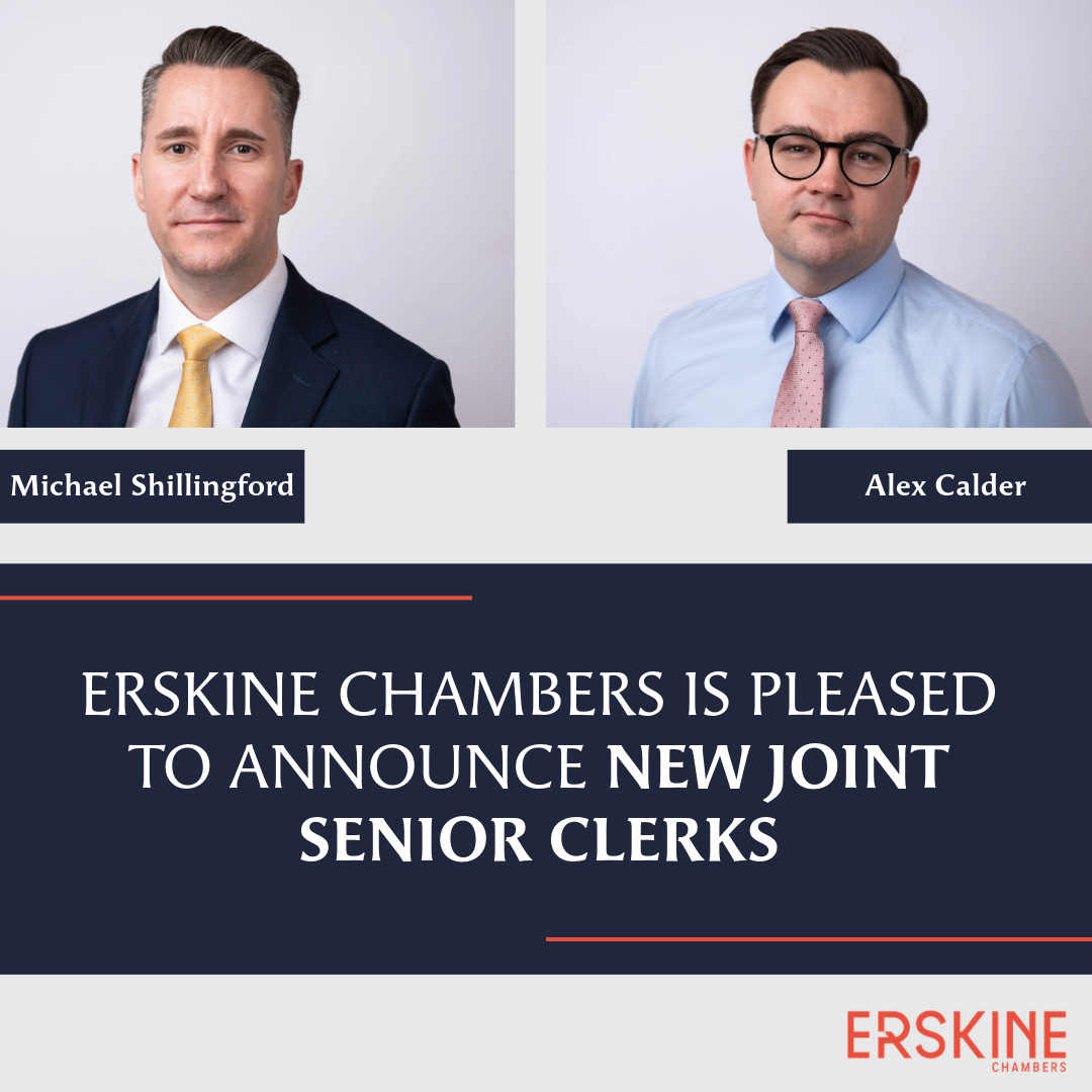 Michael Shillingford and Alex Calder appointed as Joint Senior Clerks ...
