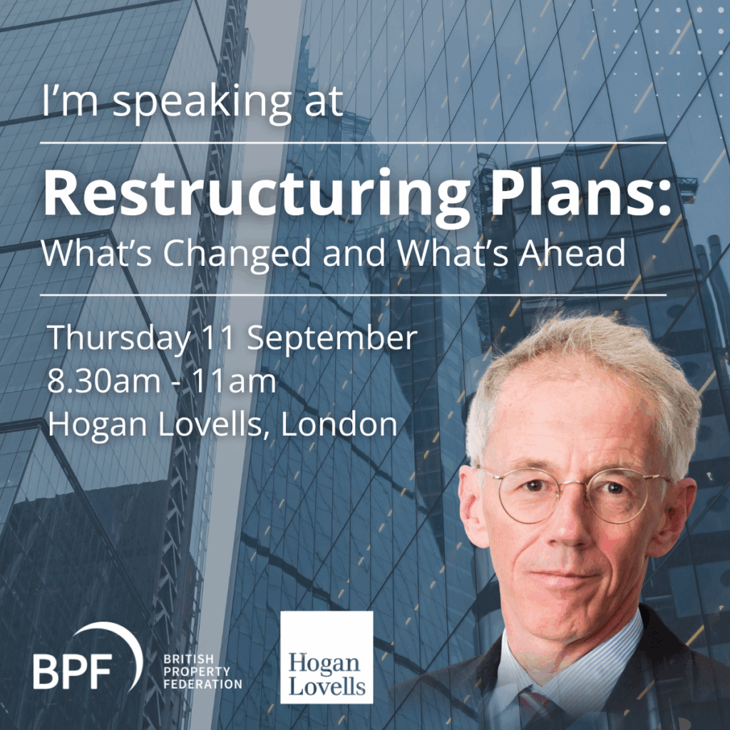 Peter Arden KC Speaking at the Restructuring Plans: What’s Changed and ...
